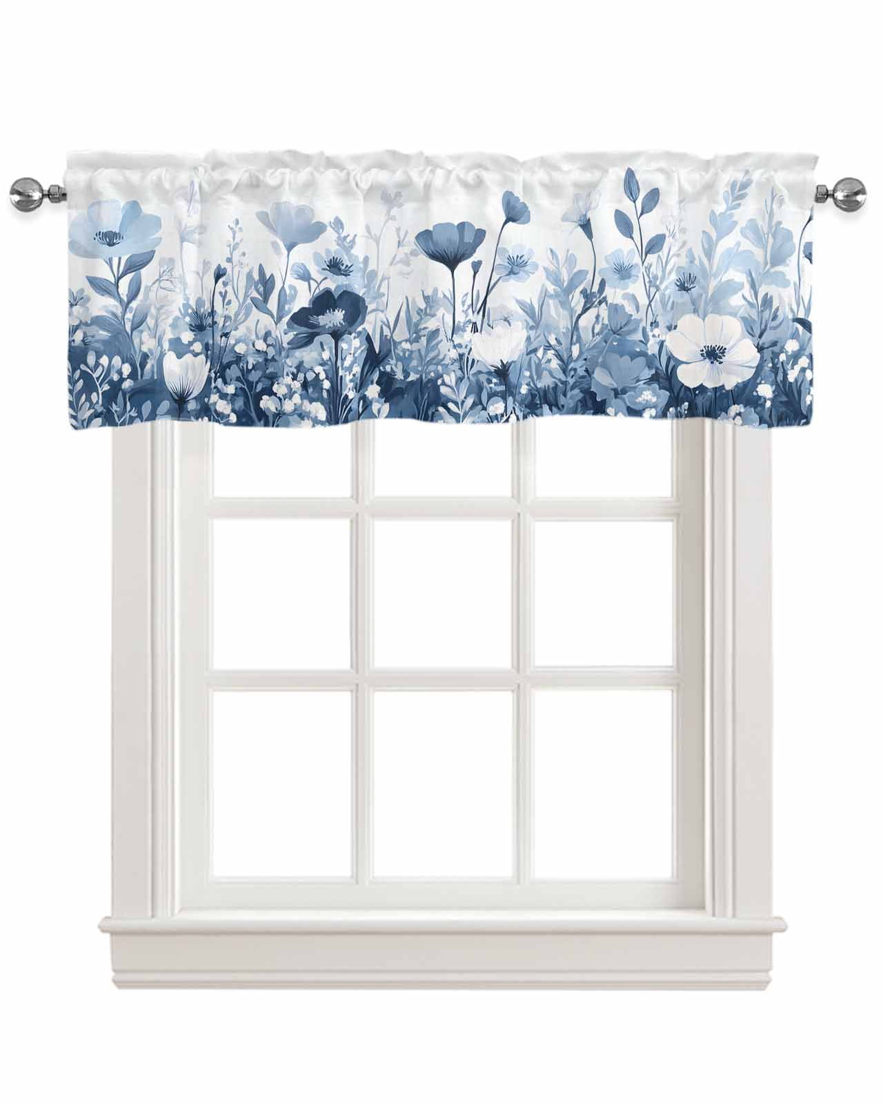 Blue Valances For Living Room