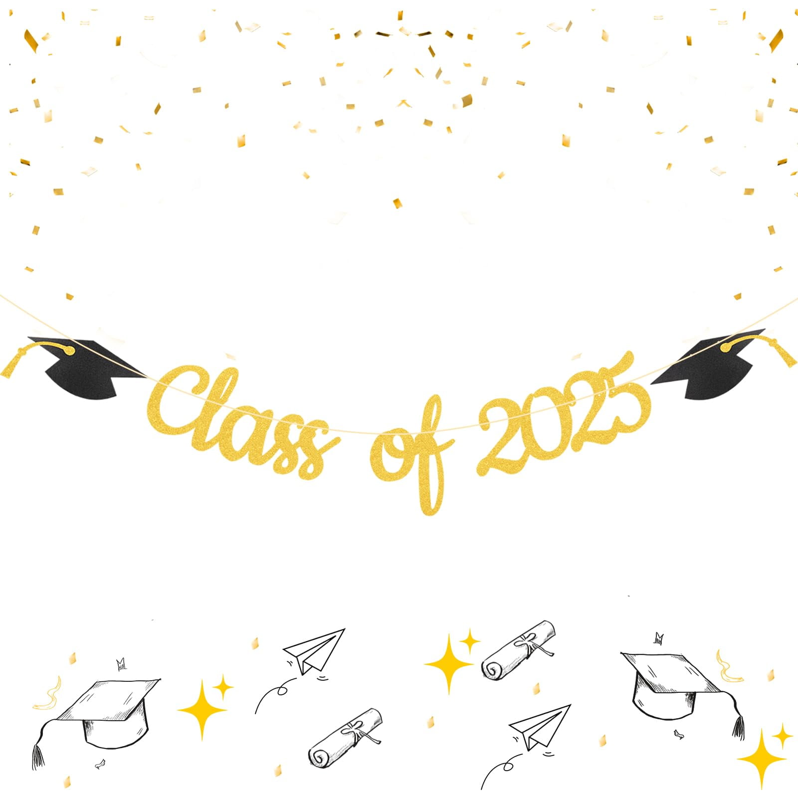 Navy Blue Graduation Decorations, KEF16 Grad Decor with Congrats Grad ...