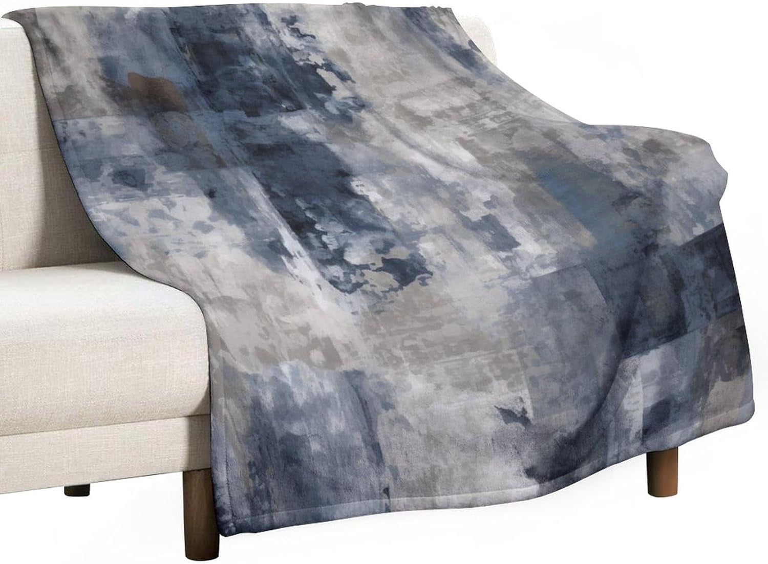 Navy Blue Gray Rustic Abstract Blanket Navy Blue Grey Soft Throw ...