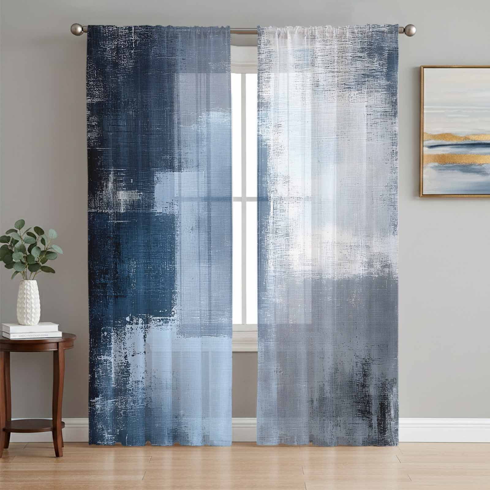 Navy Blue And Grey Curtains