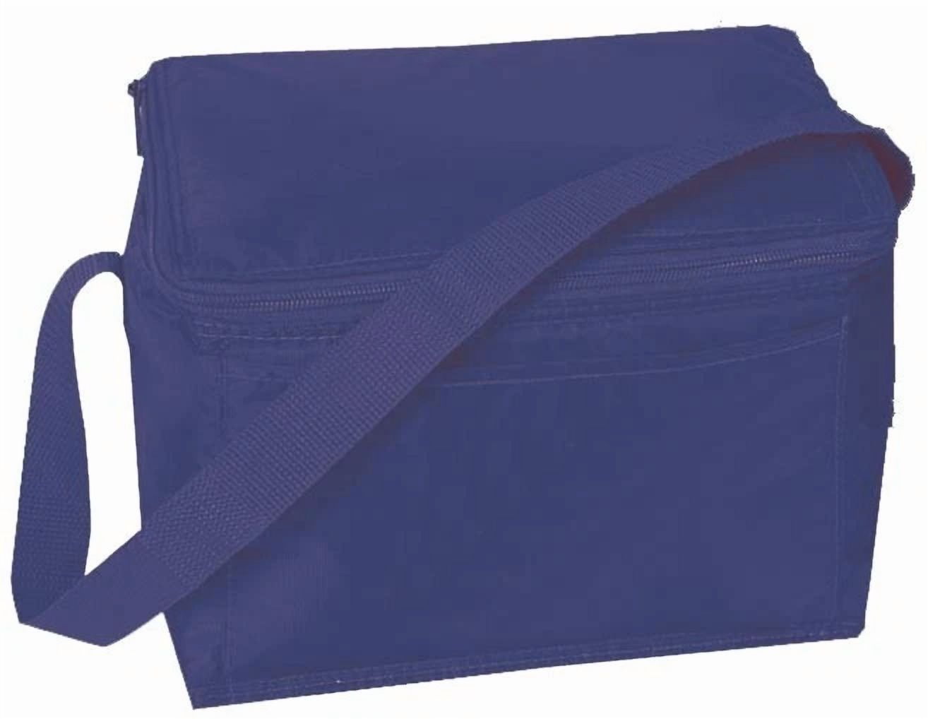 Navy Blue Insulated 6 Pack Soft Side Cooler Lunch Box For Work School ...