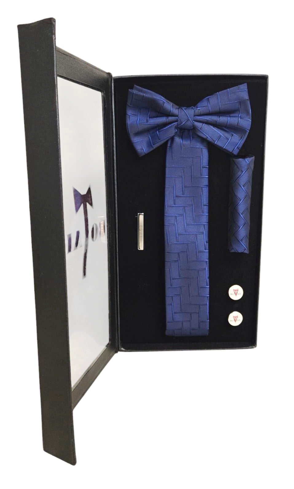 Navy Blue Maze Botail Tie Gift Set - Walmart.com