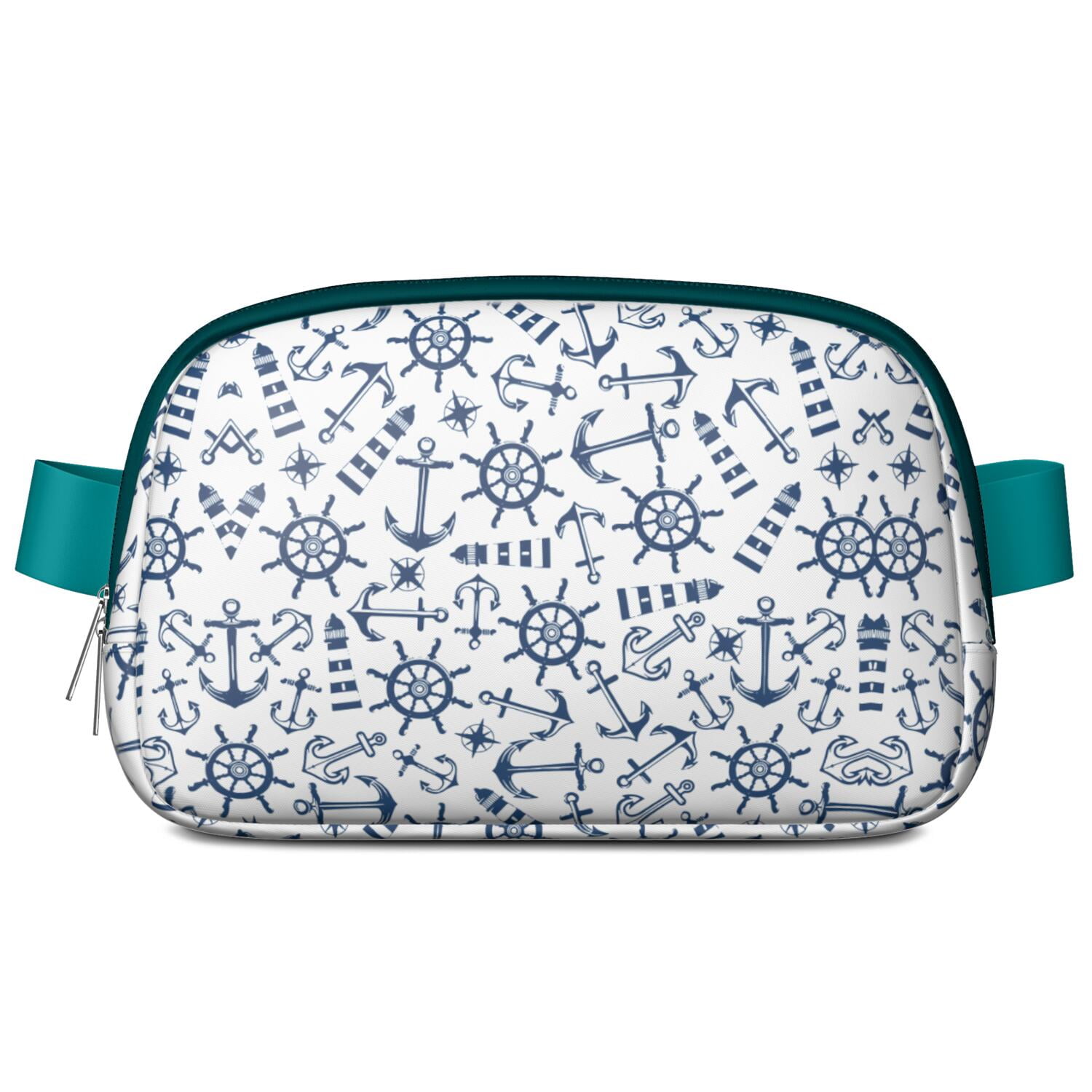 Navy Blue Nautical Fanny Pack – Ship & Sailor Inspired Waist Bag with ...