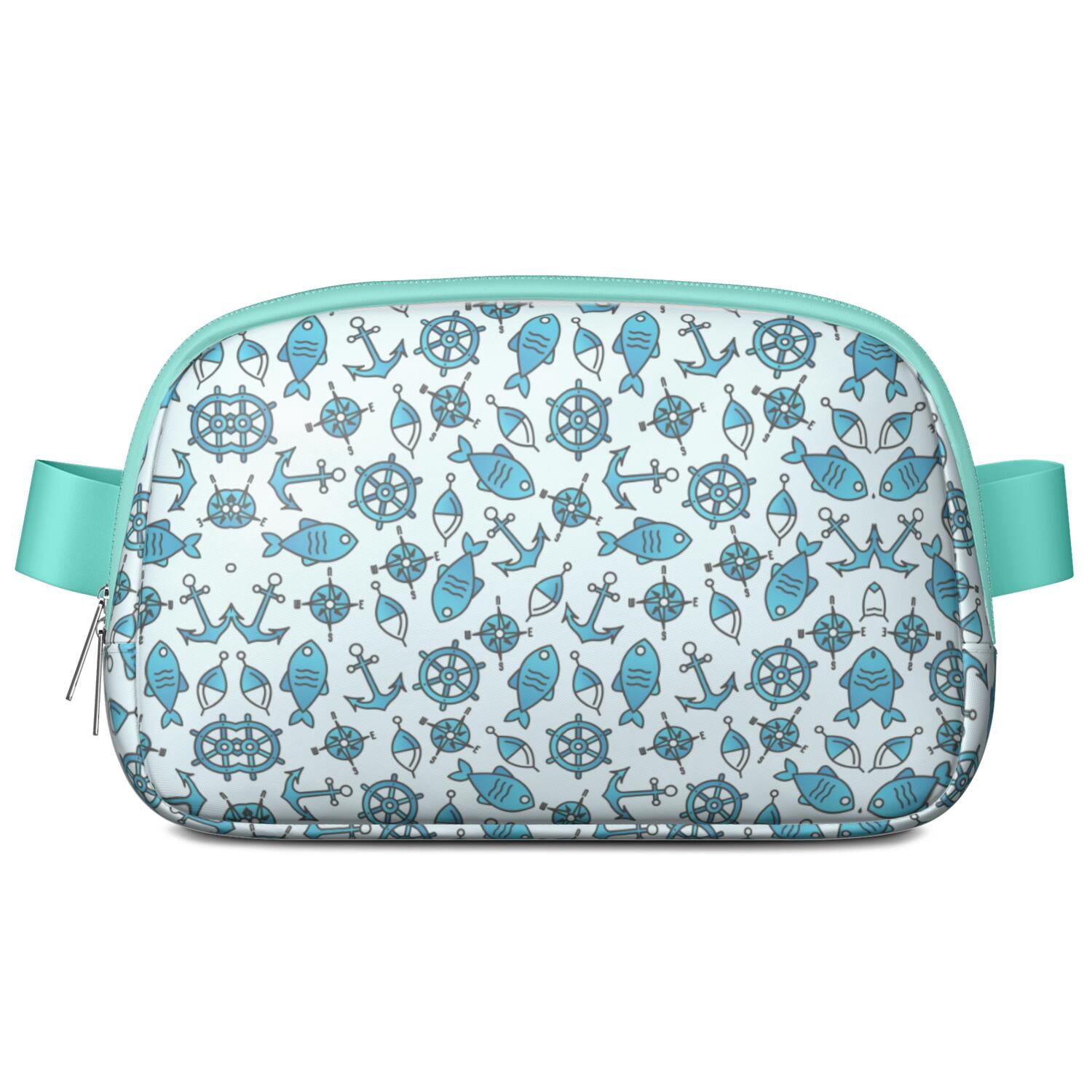 Navy Blue Nautical Fanny Pack – Ship & Sailor Inspired Waist Bag with ...