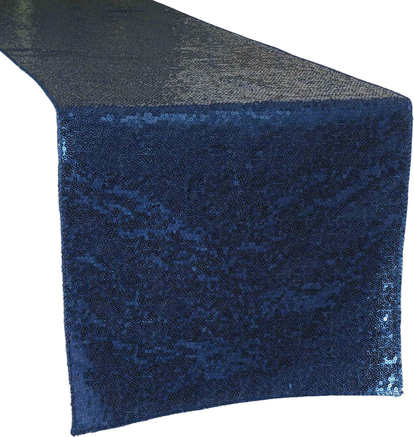 Navy Blue (New Tone) Glitz Sequin Table Runner Rectangle 12 x 108 Inch ...
