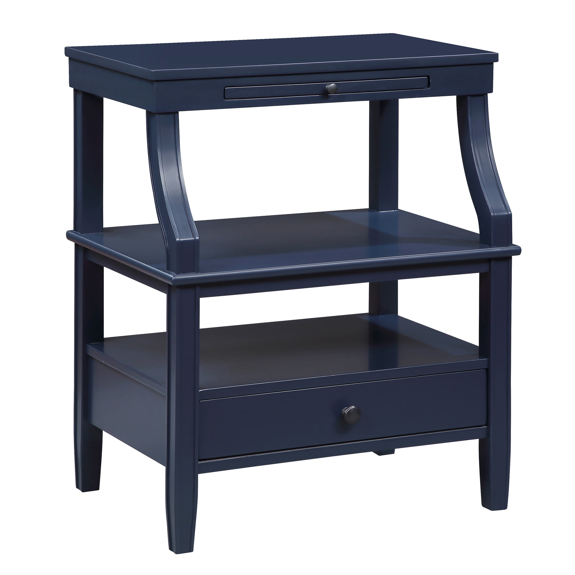 Navy Blue Nightstand With Poplar Solids And Plywood Construction ...