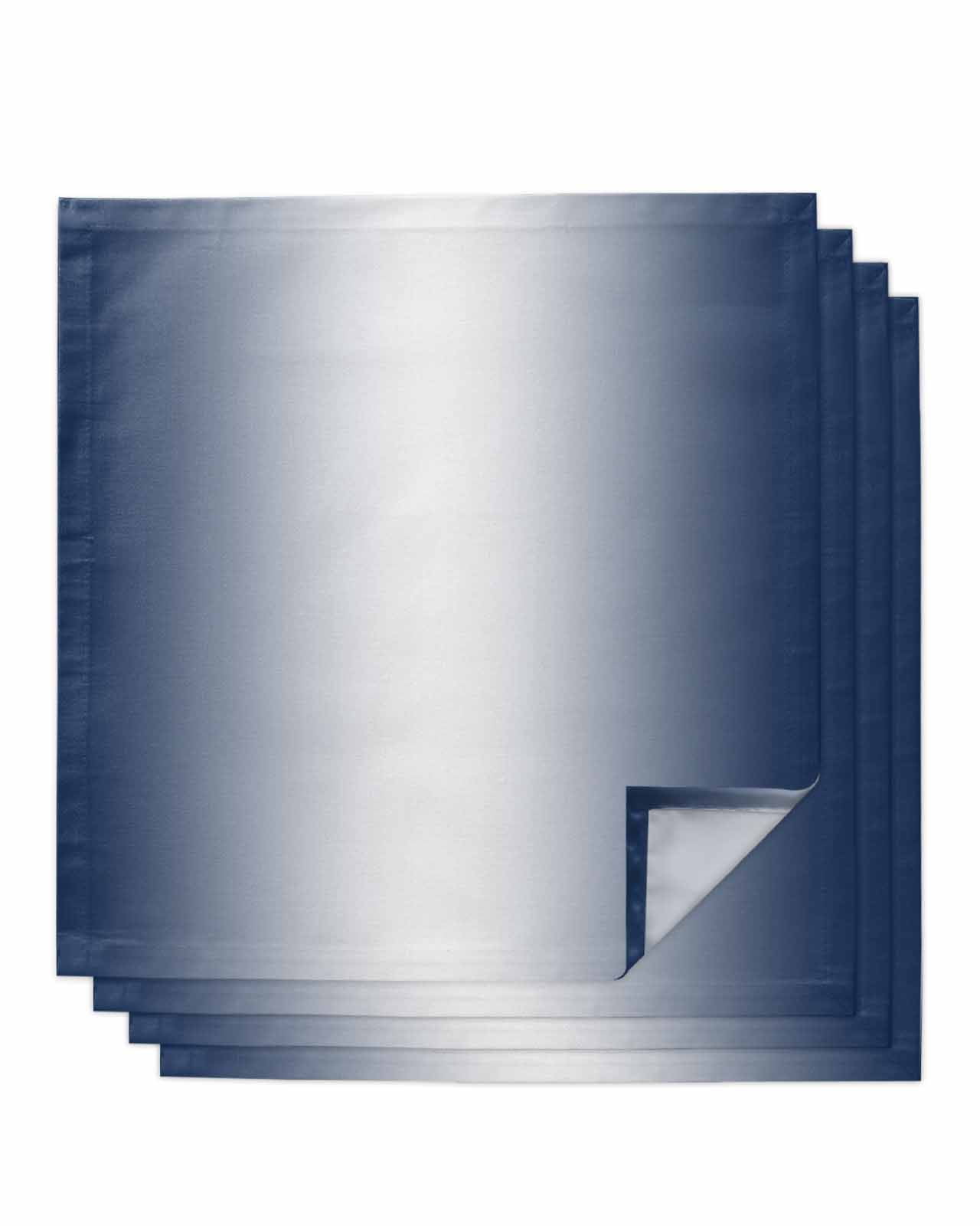 Navy Blue Ombre Cloth Napkins Washable Set of 4, Blue White Gradient ...