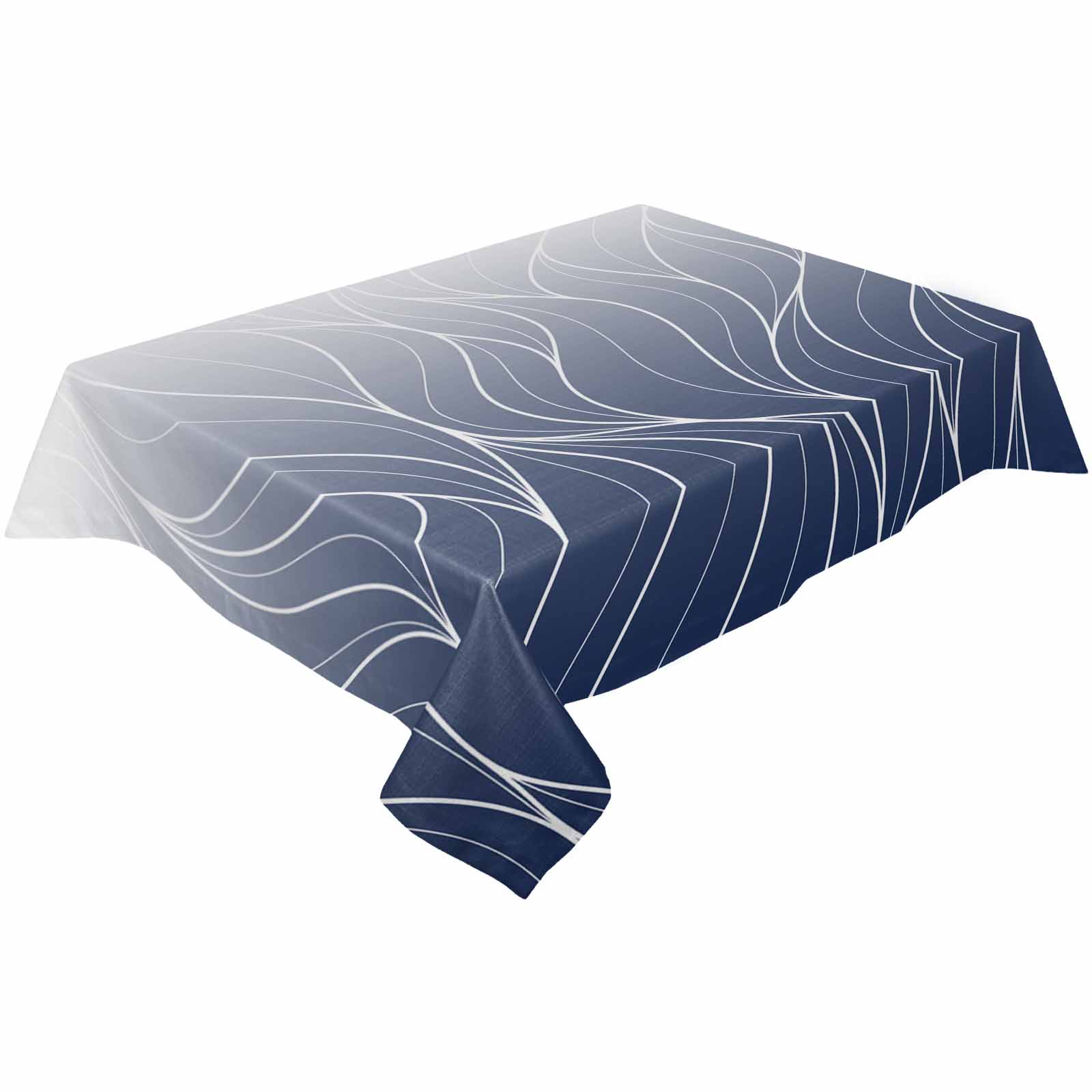 Navy Blue Ombre Lines Rectangle Tablecloths 60x120,Simple Blue White ...