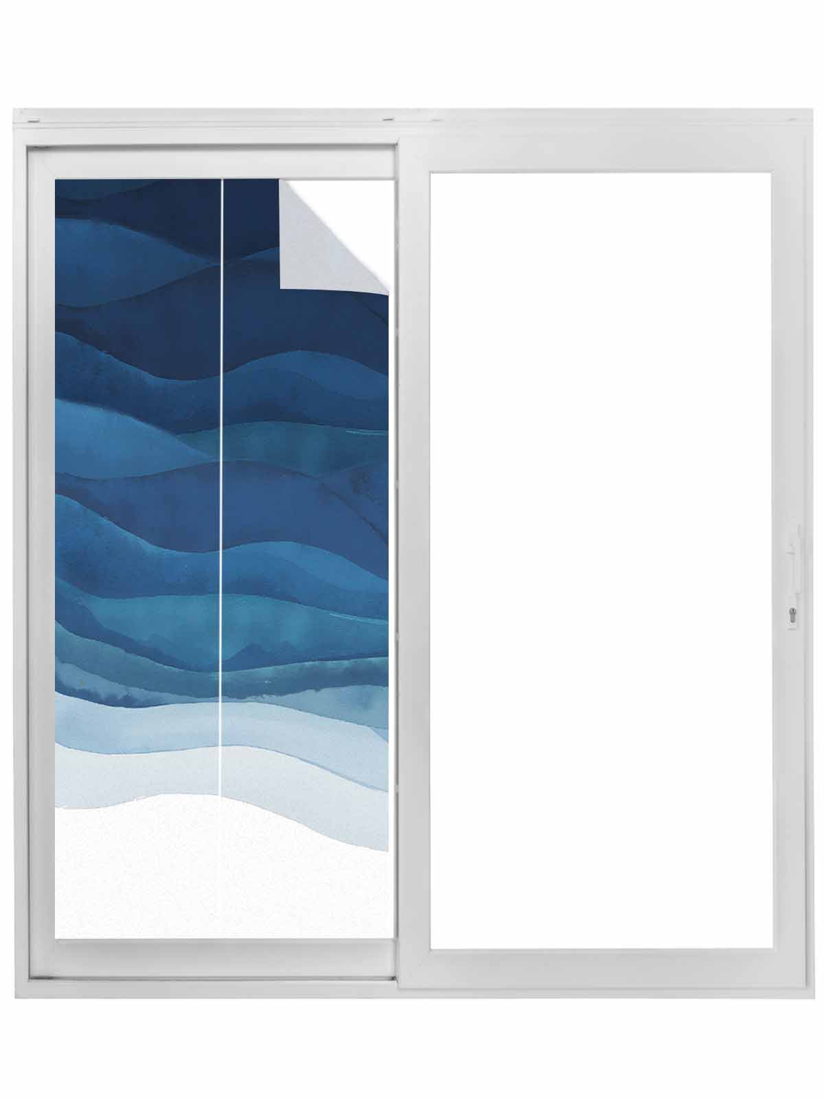 Navy Blue Ombre Window Privacy Film Stained Glass Window Film ...