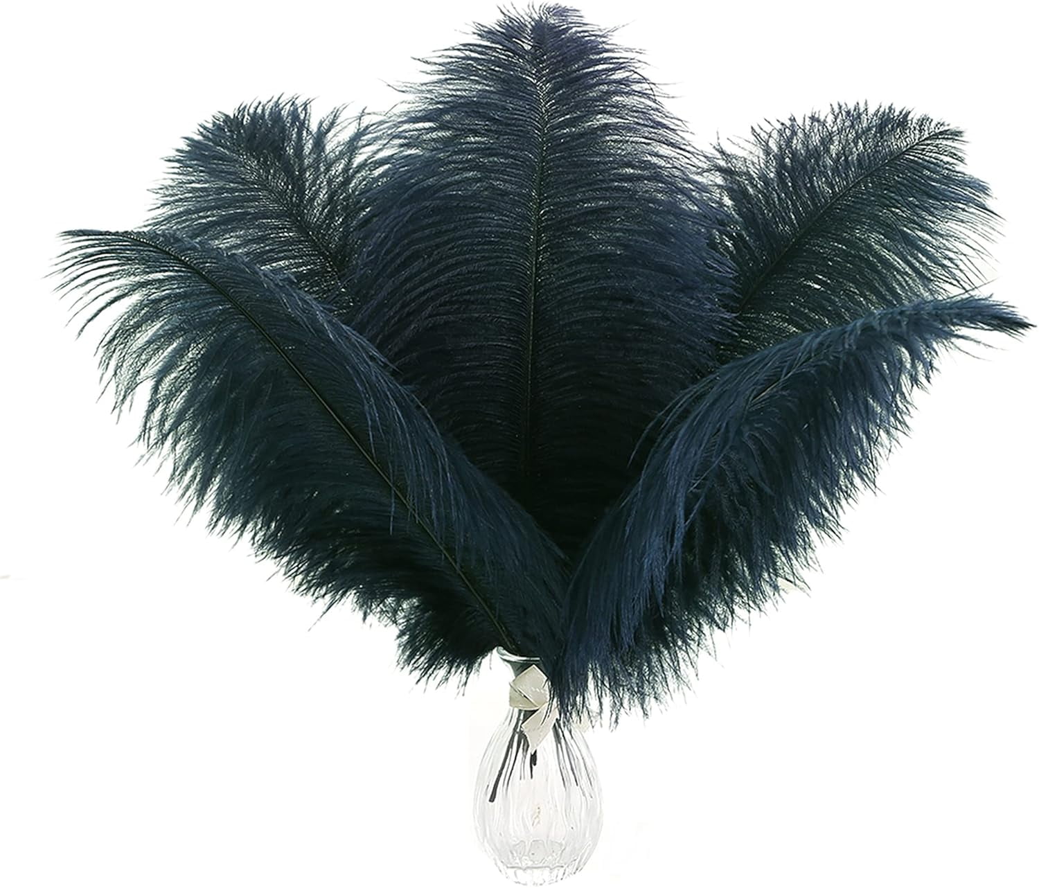 Navy Blue Ostrich Feathers Plumes - 24pcs 12-14inch Long Feathers for ...