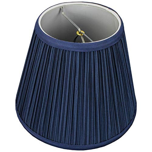 Navy Blue Pleated Lampshade – Perfect Fit for Standard Lightbulbs ...