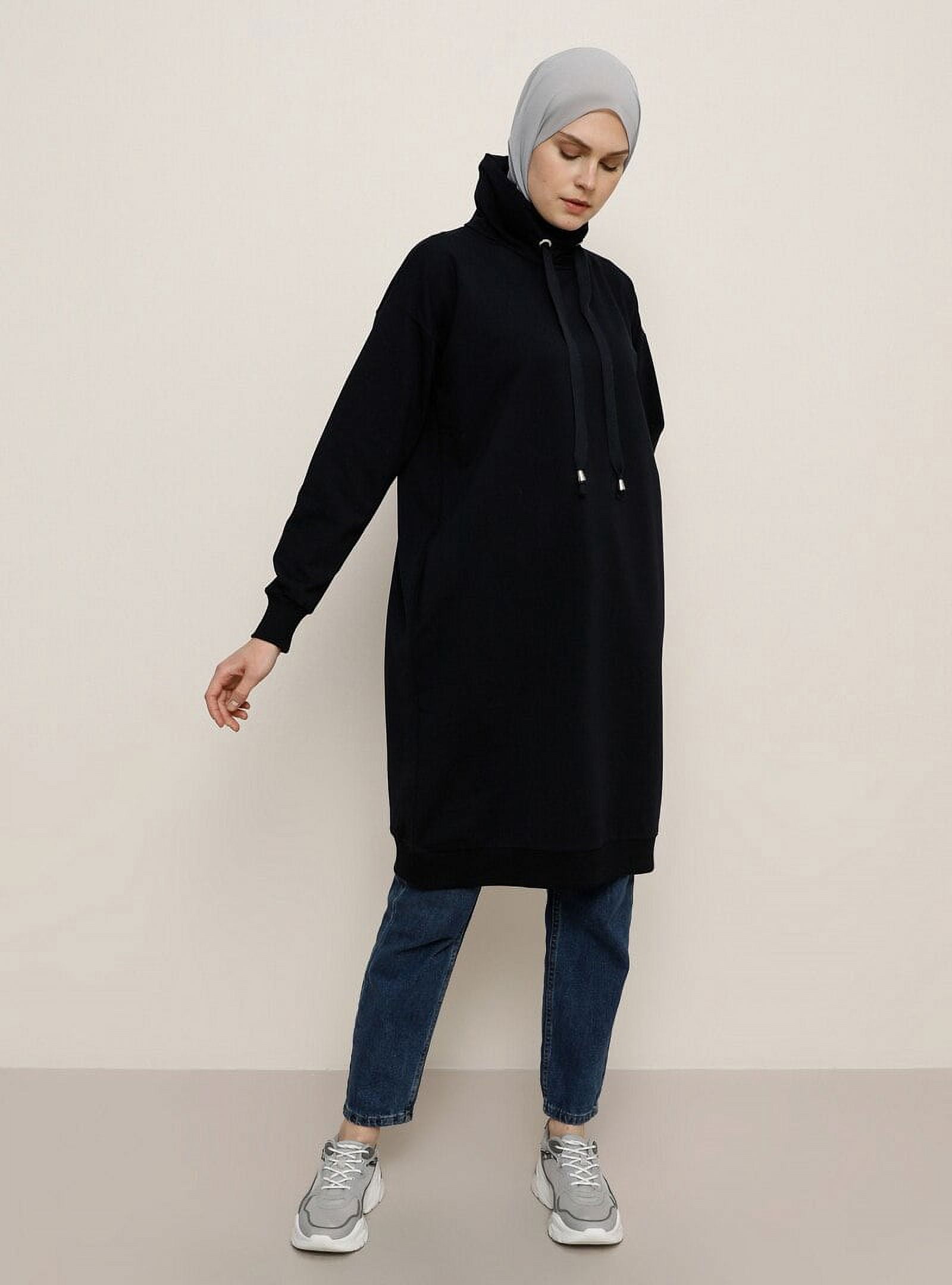 Navy Blue - Polo neck - - Tunic - Everyday Basic - Walmart.com