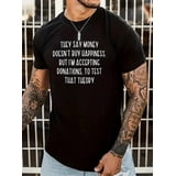 Navy Blue Quote T-Shirt 100% Polyester, Machine Washable - Walmart.com