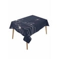 Navy Blue Rectangle Tablecloth, Spring Flora Waterproof ...