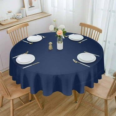 FOLINS&HOME White Round 48 inch Tablecloth - Waterproof & Wrinkle Free ...