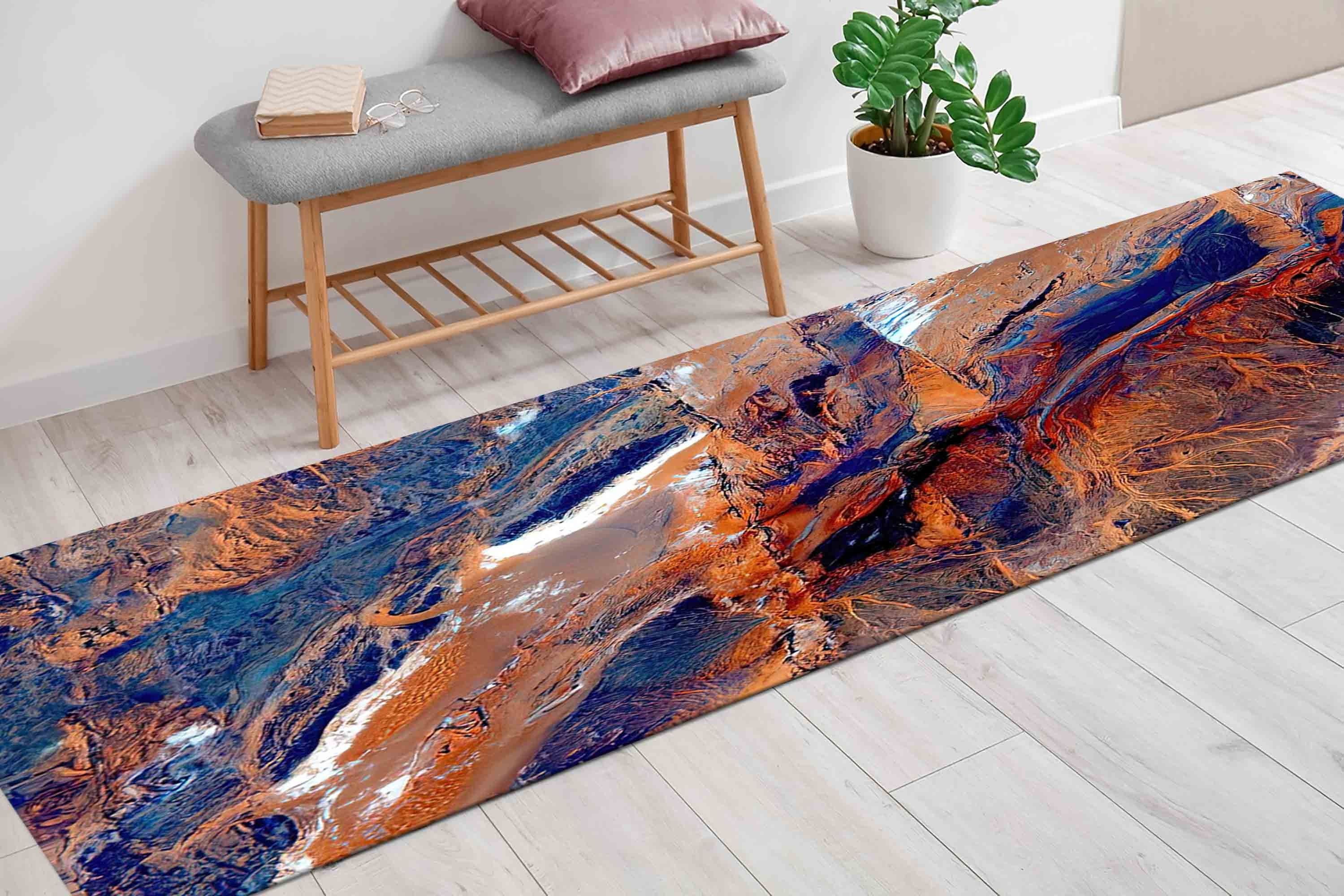 Navy Blue Rug, Runner Rug, Bedroom Rugs, Front Door Rugs, Modern Rug ...