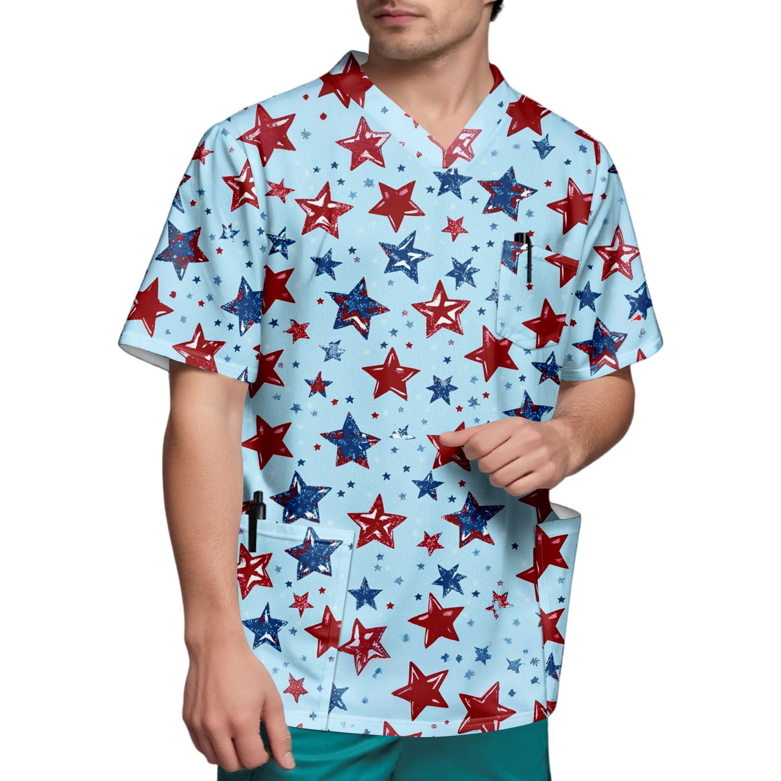 Navy Blue Scrubs Plus Size Funny Short Sleeve Scrub Men Business ...