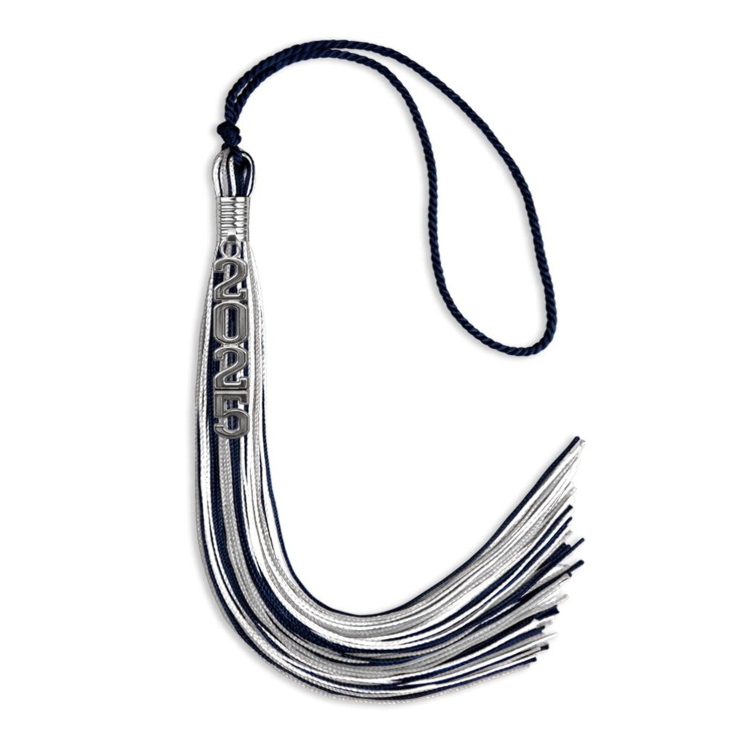 Endea Graduation Navy Blue/Silver/White Mixed Color Graduation Tassel ...