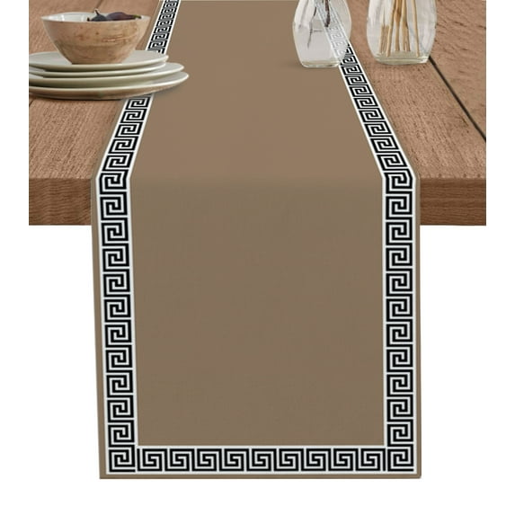 Navy Blue Simple Chinese Pattern Table Runner ration Home r Dinner ...