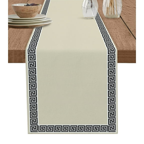Navy Blue Simple Chinese Pattern Table Runner ration Home r Dinner ...