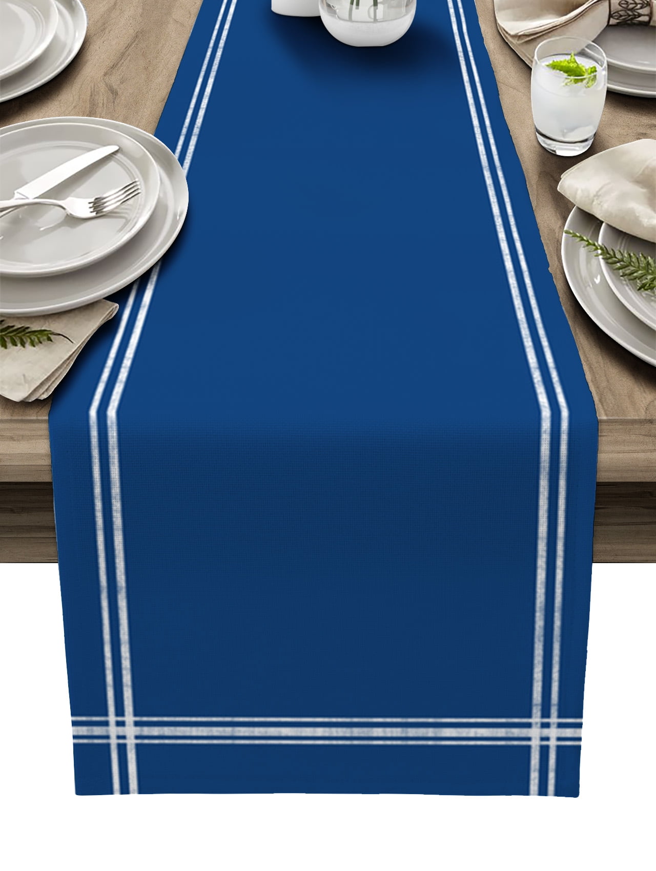 Navy Blue Solid, Table Runner 60 Inches, Pure Navy Blue Color Bed ...