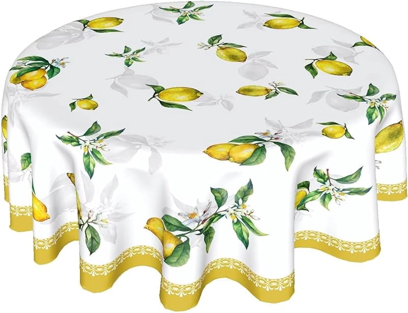 Navy Blue Star Tablecloth Round 60 Inch Independence Day Decor Table ...