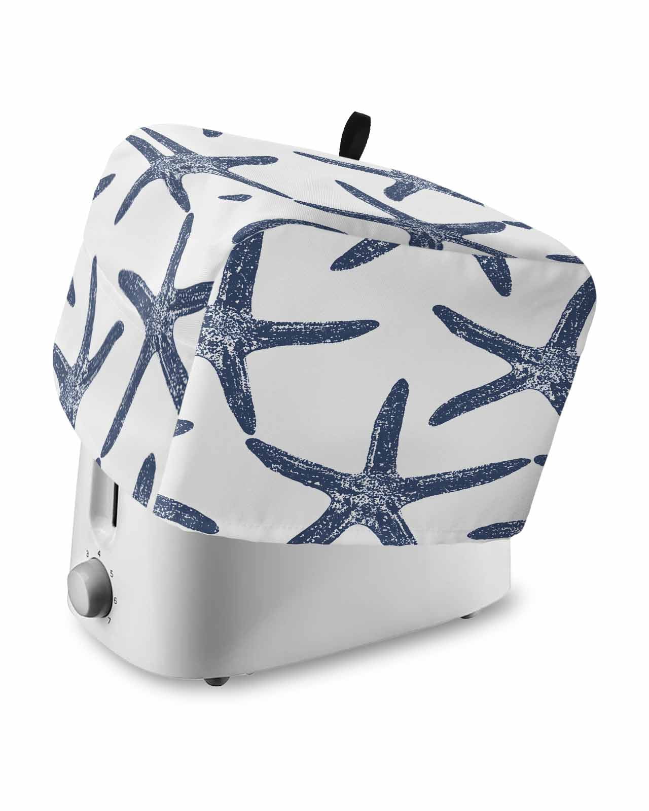 Navy Blue Starfish Coastal Toaster Cover 2 Slice, Small Kitchen ...