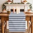 Navy Blue Stripe Dining Table Runner, Nautical Coastal Ocean Blue ...