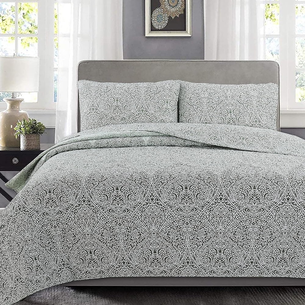 Navy Blue Striped Boy Cotton Reversible Quilt Set, Comfoter Set ...