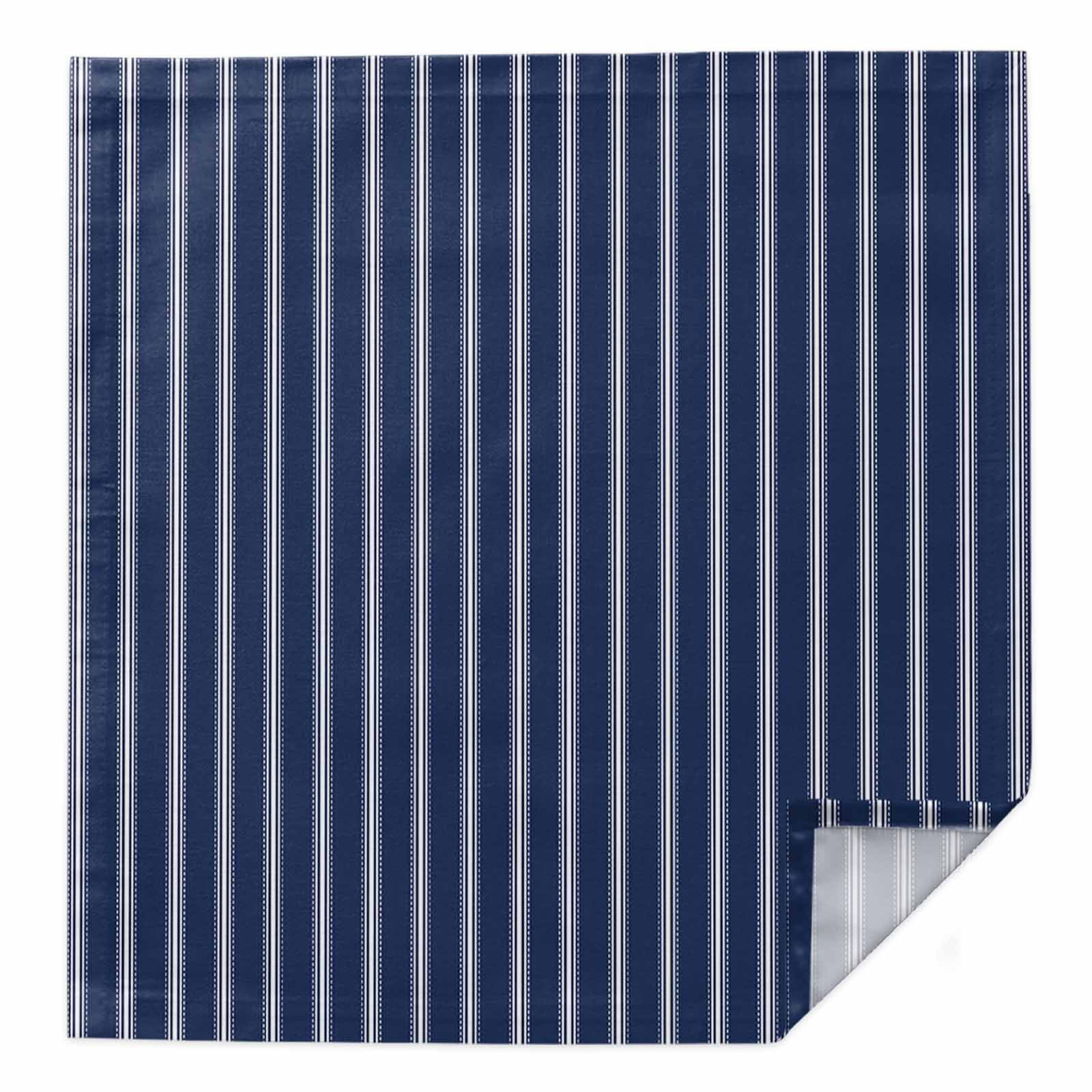 Navy Blue Striped Cloth Napkins Washable Set of 1, Navy Blue White ...