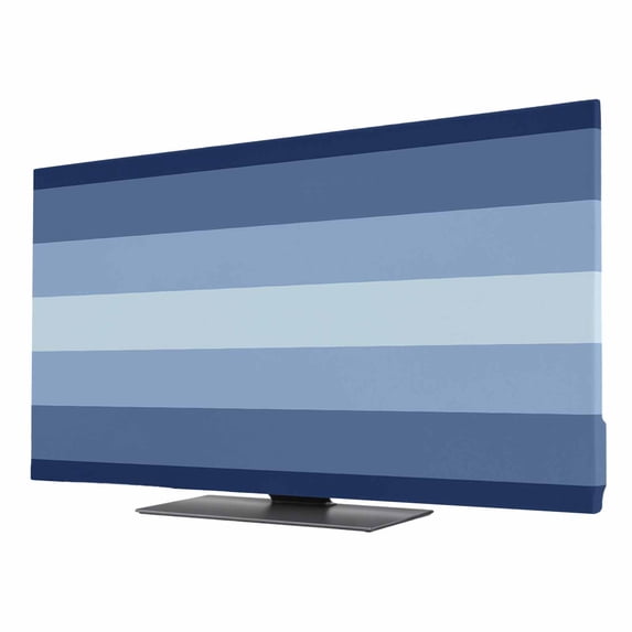 Navy Blue TV Dust Cover 85 Inch, Ombre Stripe Computer Monitor Cover ...