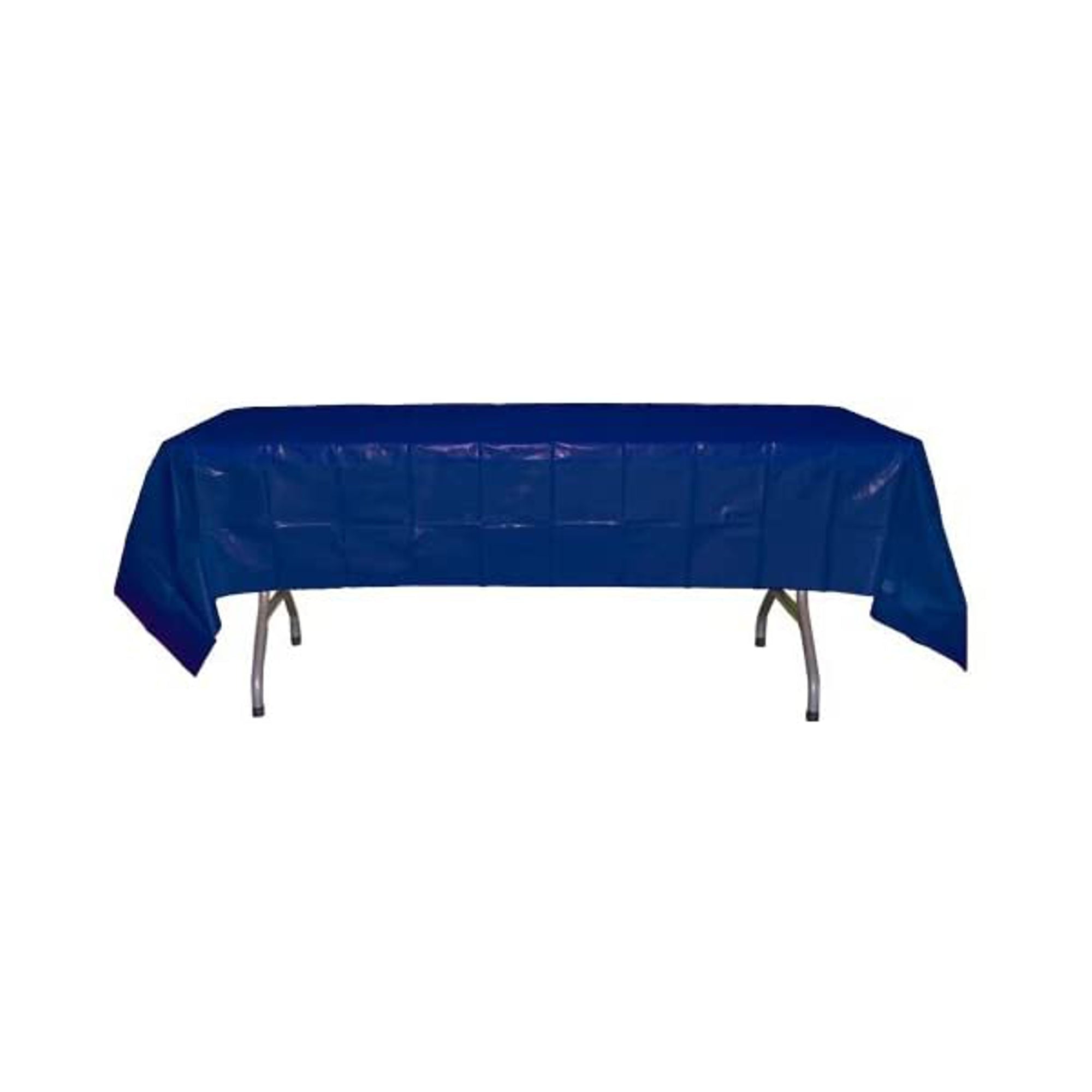Navy Blue Table Cover - Plastic Disposable - 54in. x 108in. Rectangle ...
