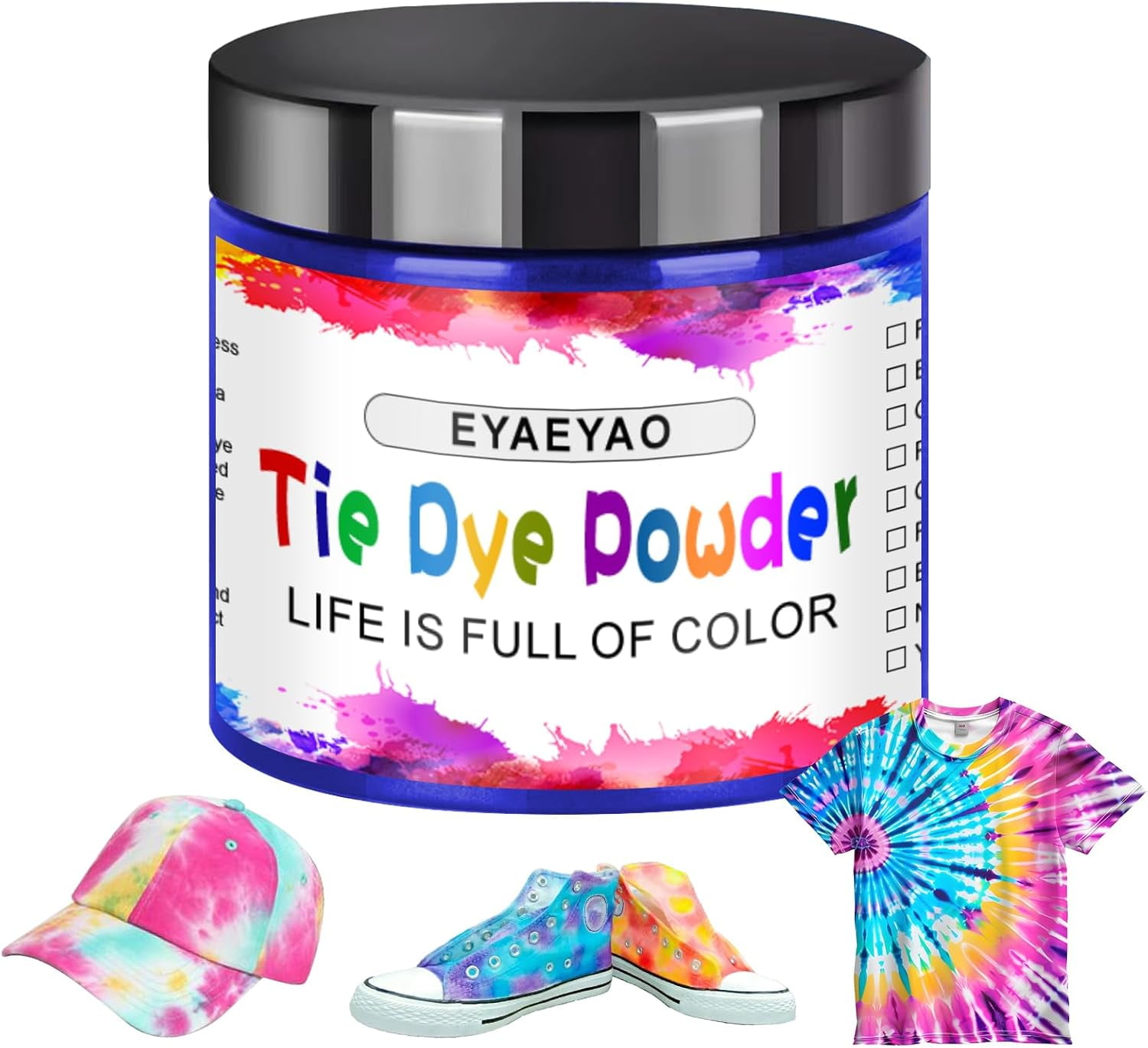 Navy Blue Tie Dye Powder, Fabric Dyes for Clothing, All Purpose Powder ...