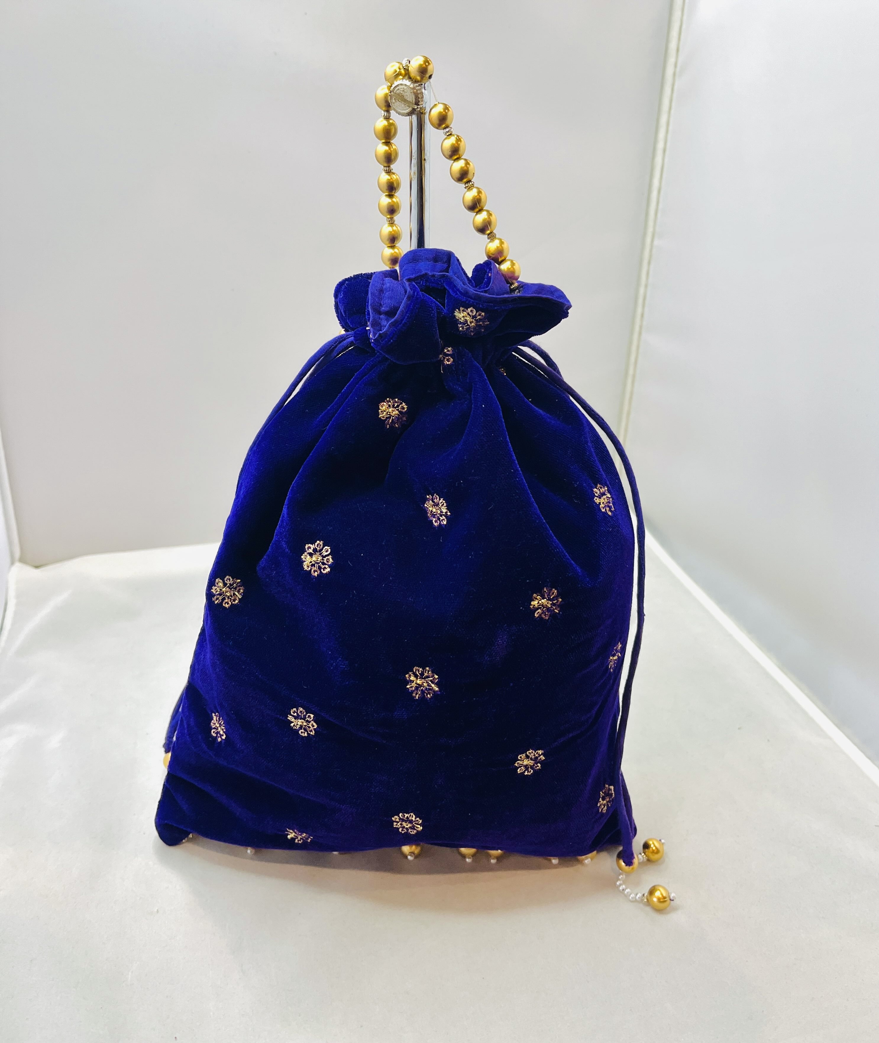 Navy Blue Velvet Bag - Walmart.com