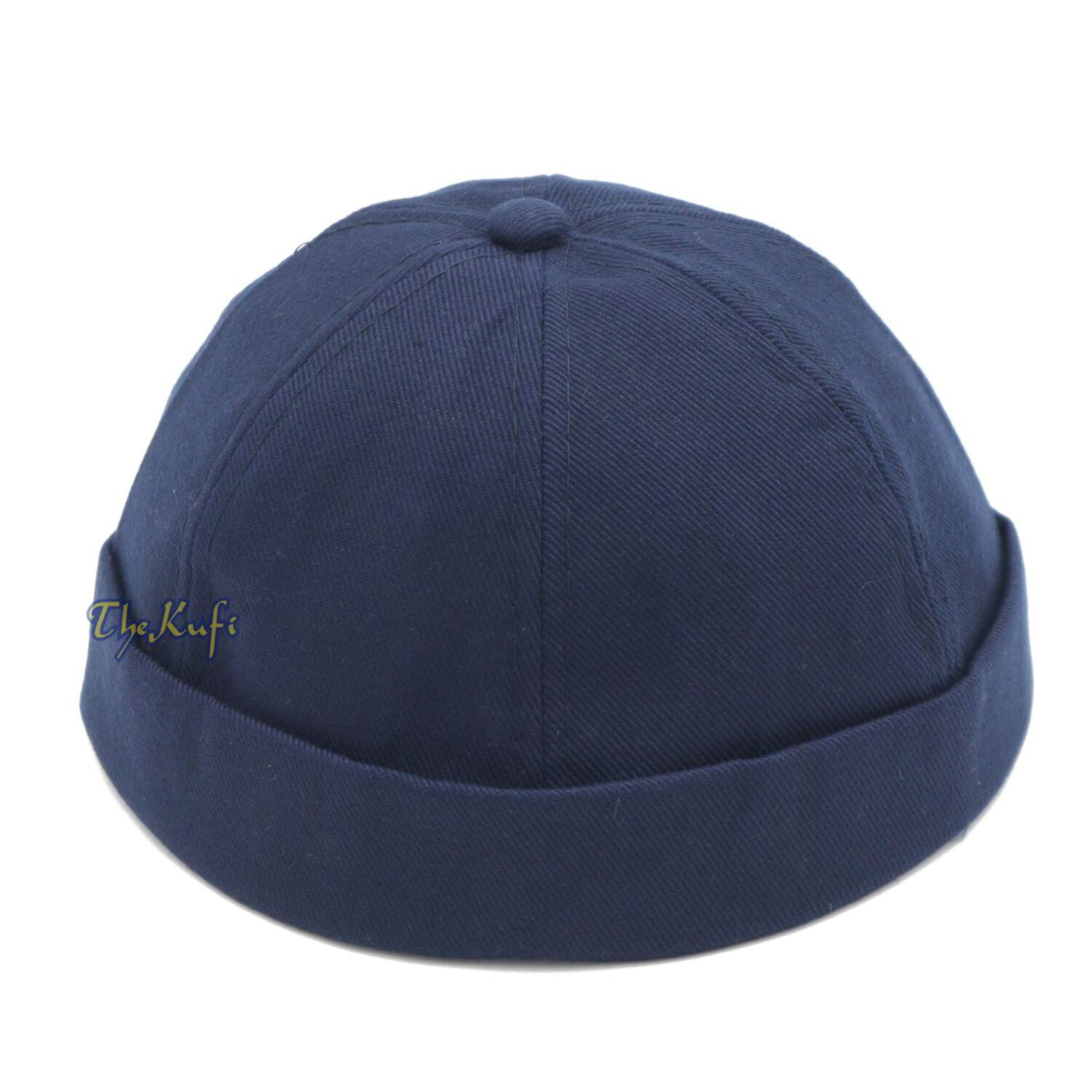Navy Blue Visorless Baseball Cap Adjustable Strap Velcro - Walmart.com
