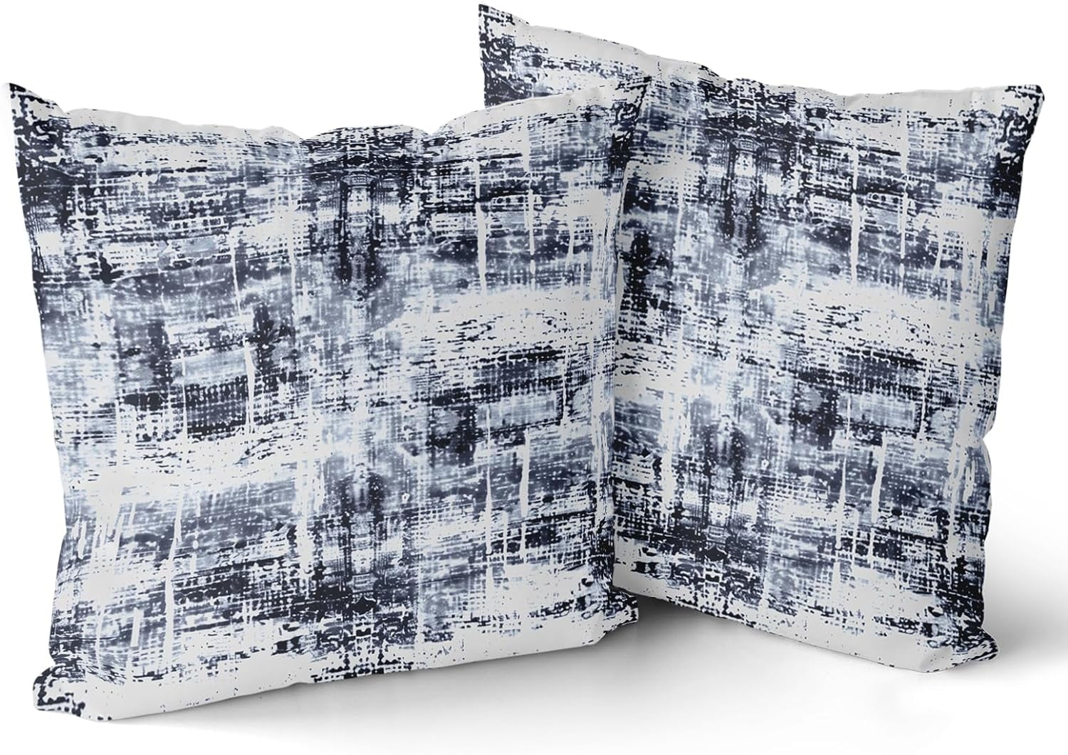 Navy Blue and White Pillow Cover Abstract Art Painting Throw Pillow ...
