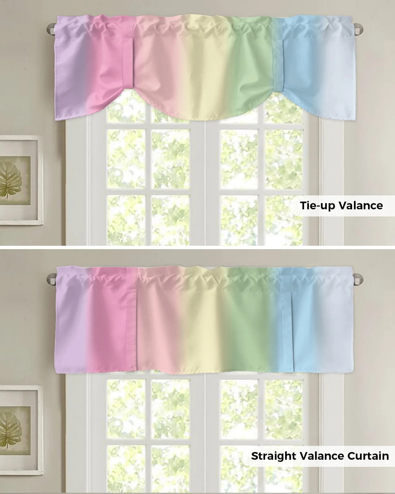 Navy Blue White Stripes Small Curtain Rod Pocket Short Curtains Home ...