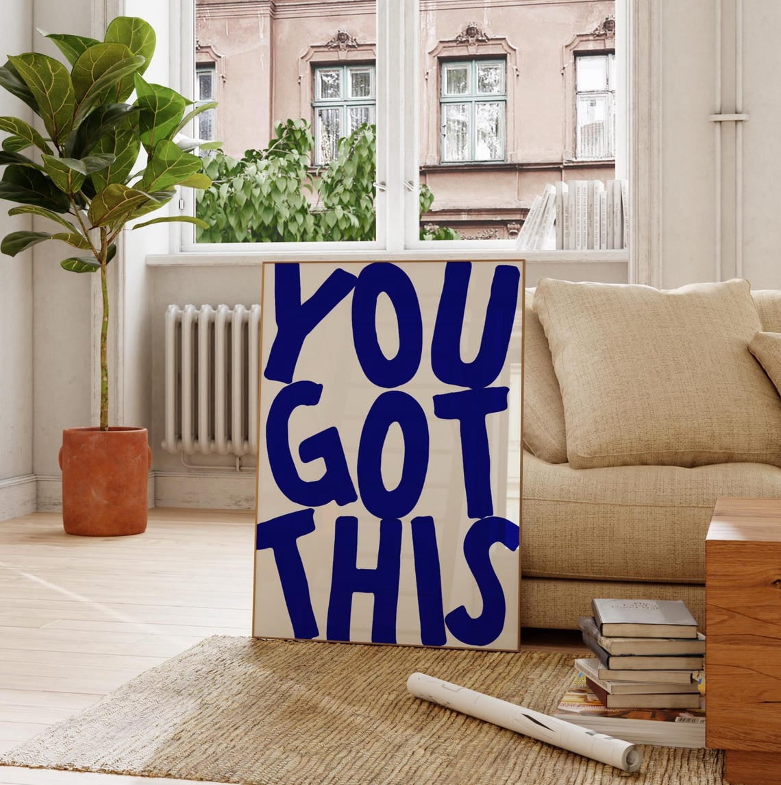 Navy Blue You Got This Positive Office Art Poster, Unframed Size 8x12 ...