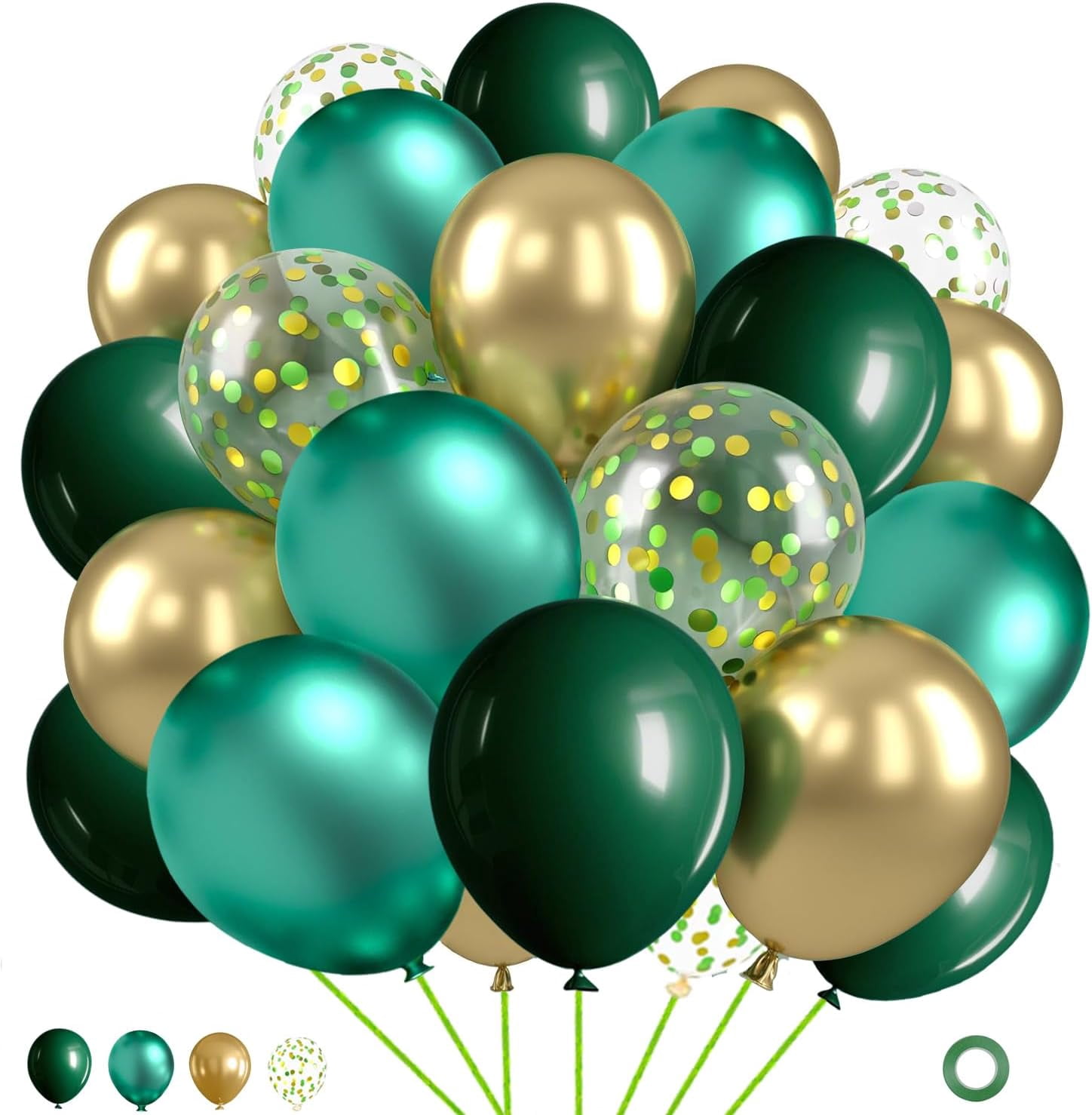 Navy Blue and Gold Balloons, 65pcs 12inch Blue and Gold Balloons for ...