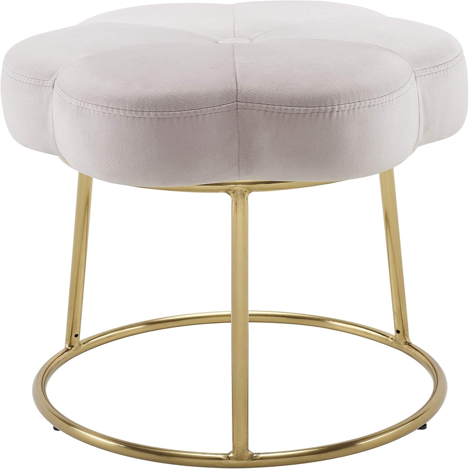 Navy Blue and Silver Vanity and Accent Talulah Stool - Walmart.com