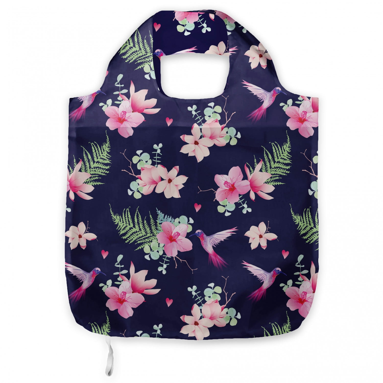 Navy and Blush Fabric Shopping Tote, Tropical Flower Bouquets and ...