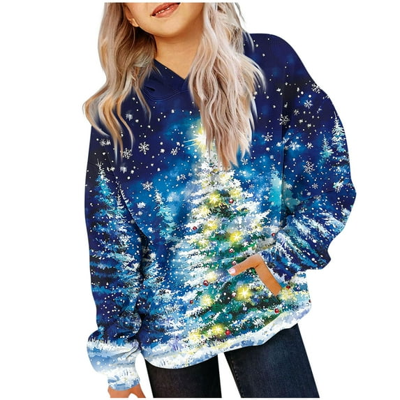 Navy Boy Girl Long Sleeve Hooded for Children Boy Girl Fall Winter ...