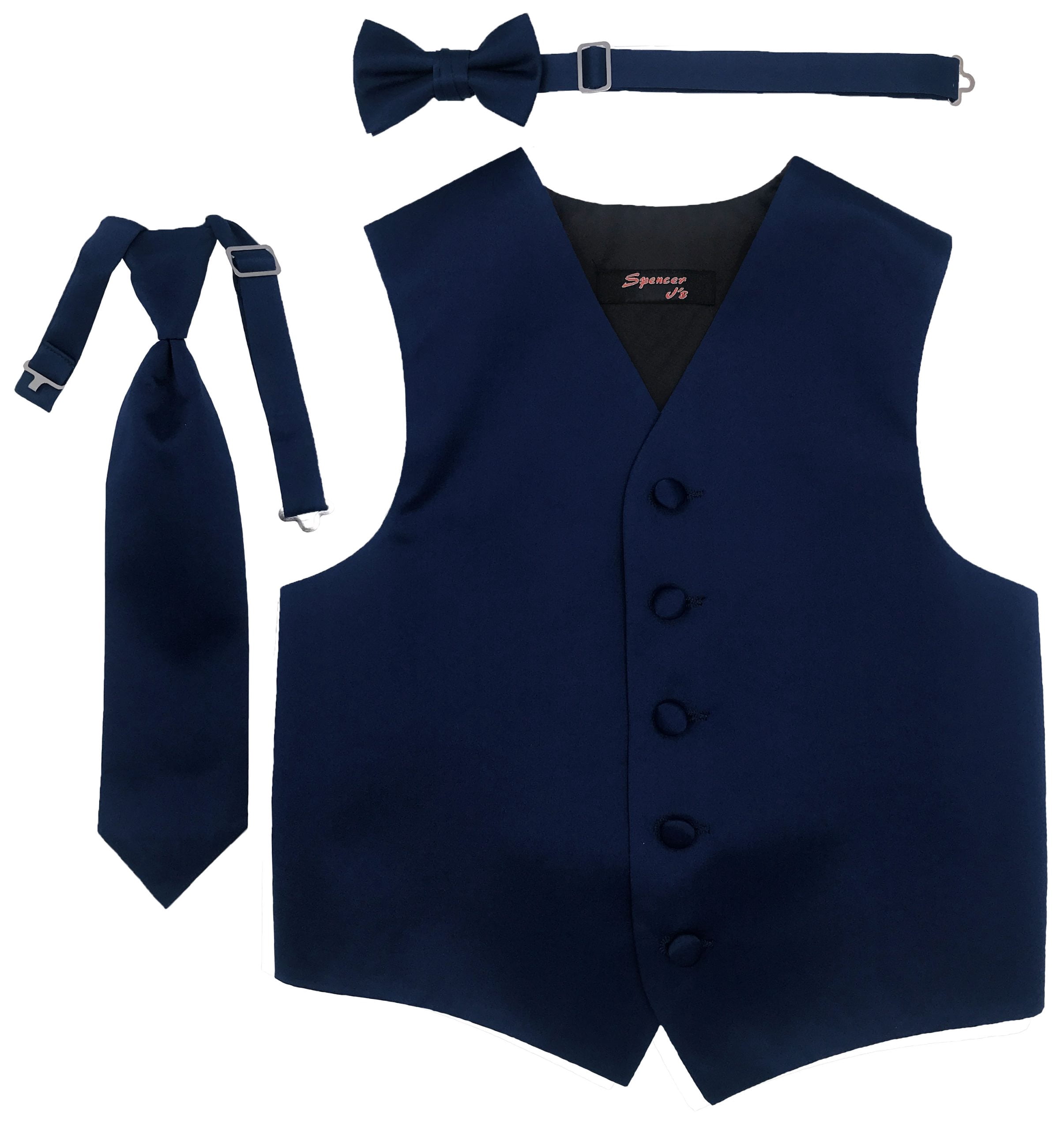 Navy Boys Satin Vest Spencer J - Boys 5-6 - Walmart.com