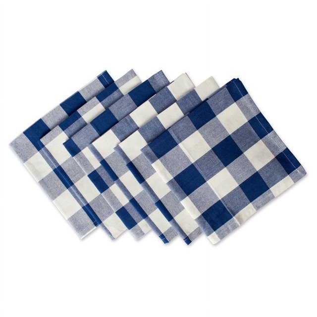 Navy Buffalo Check Napkin (Set of 6) - Walmart.com