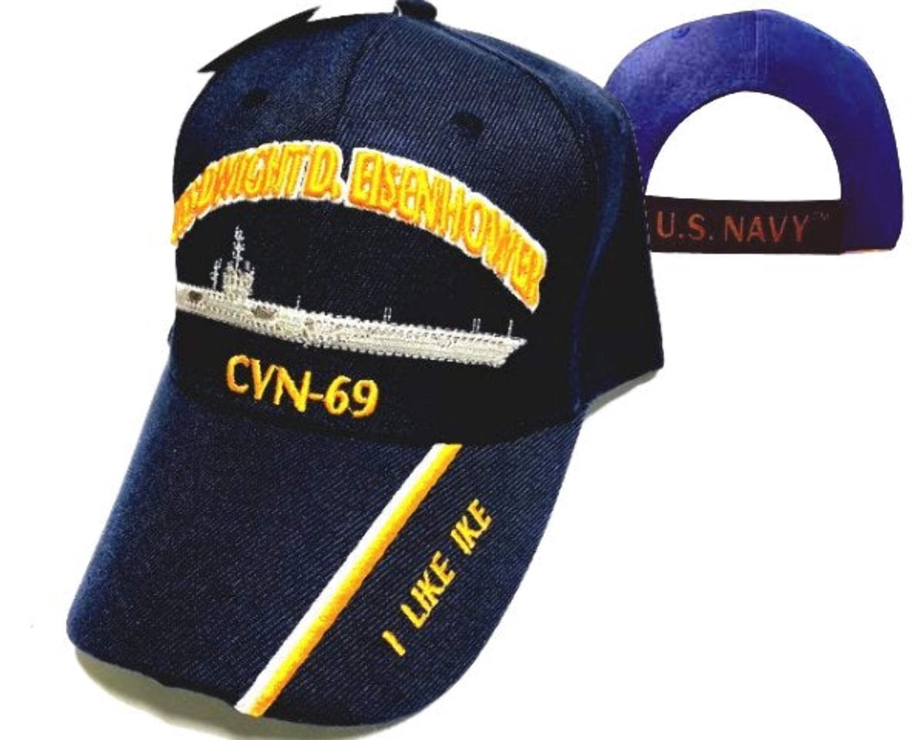 Navy CVN-69 USS Dwight D. Eisenhower Navy Blue Cap - Walmart.com