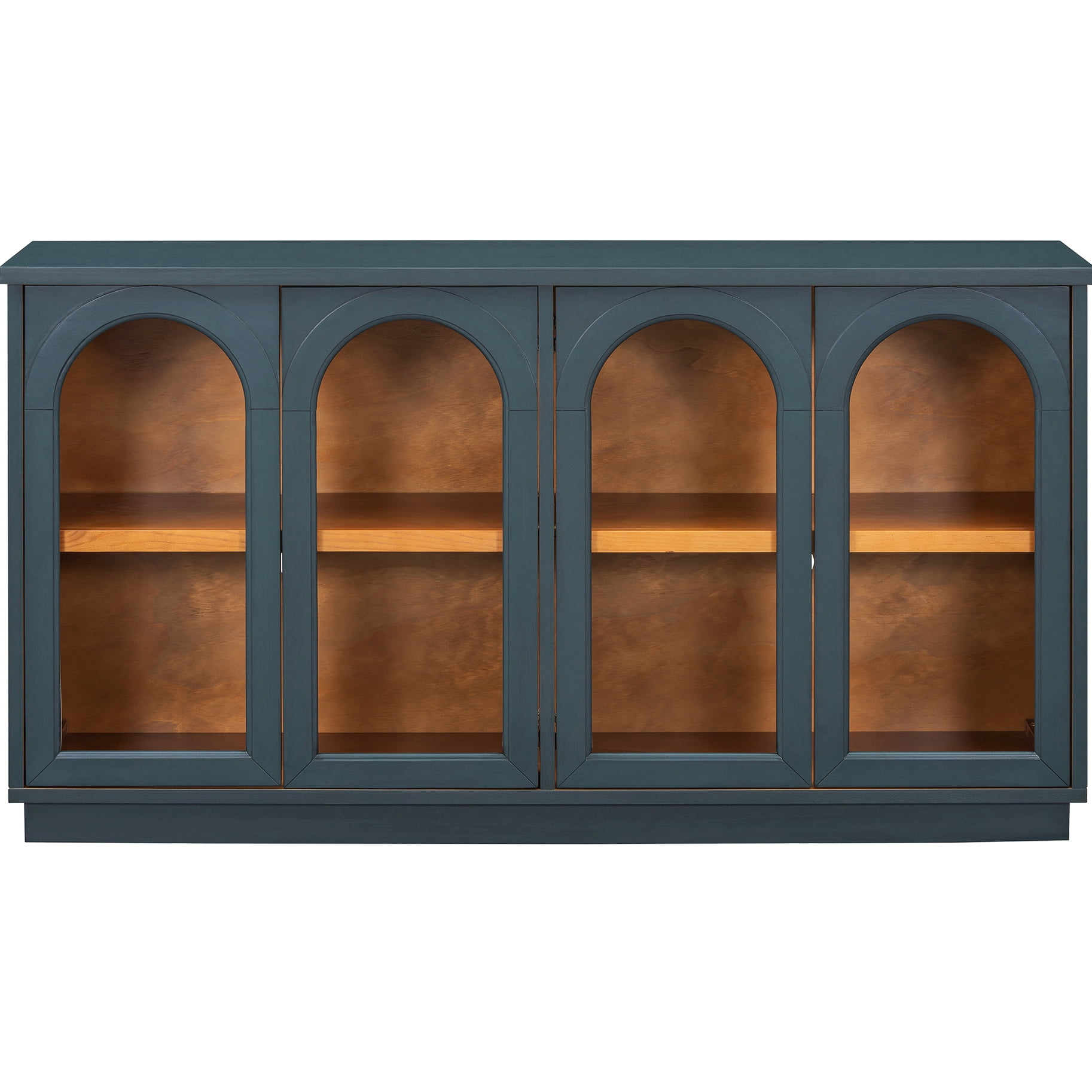Navy Cabinet With Storage. 4-door Buffet For Dining Area. Adjustable ...