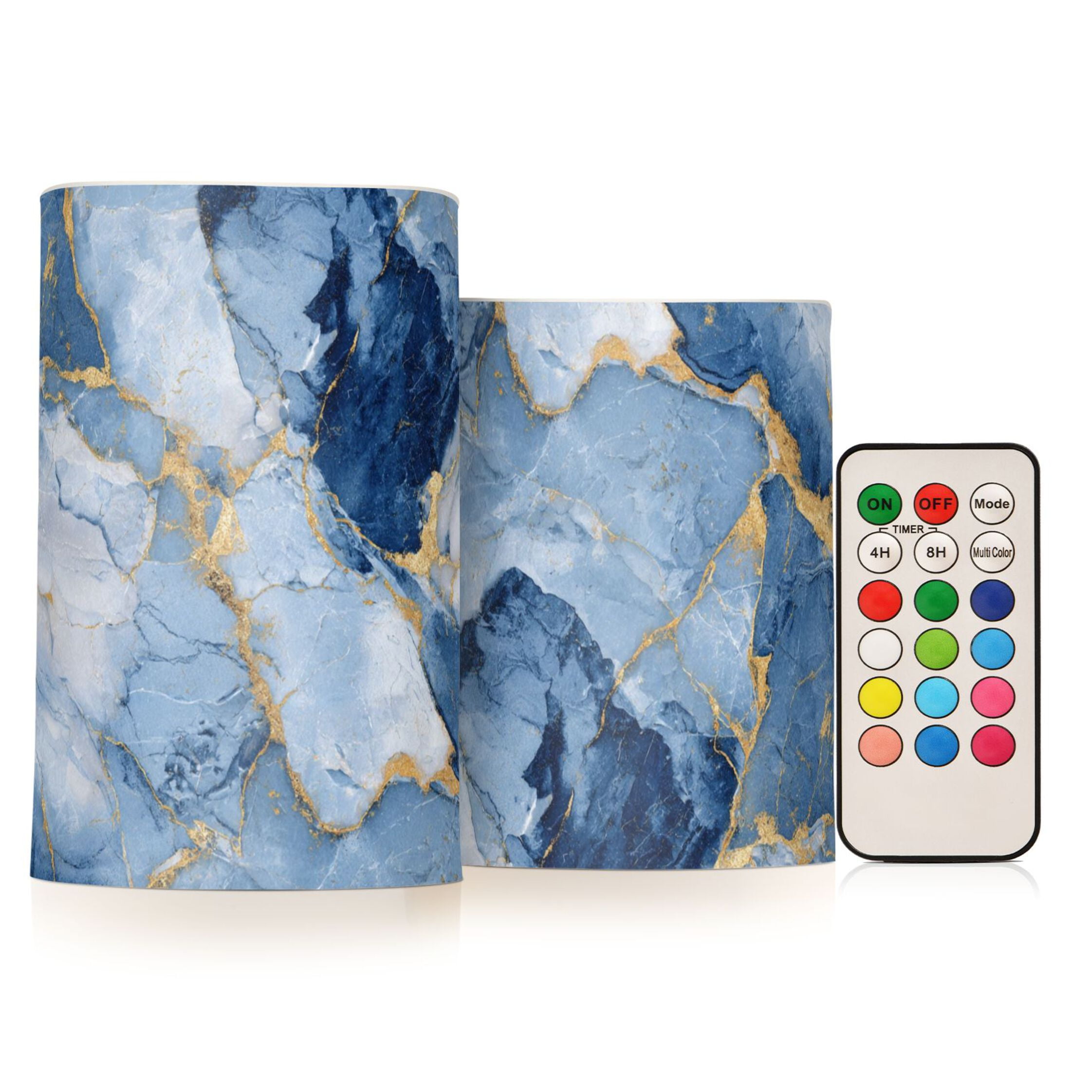 Navy Camouflage Flickering Flameless Candles Battery Operated with ...