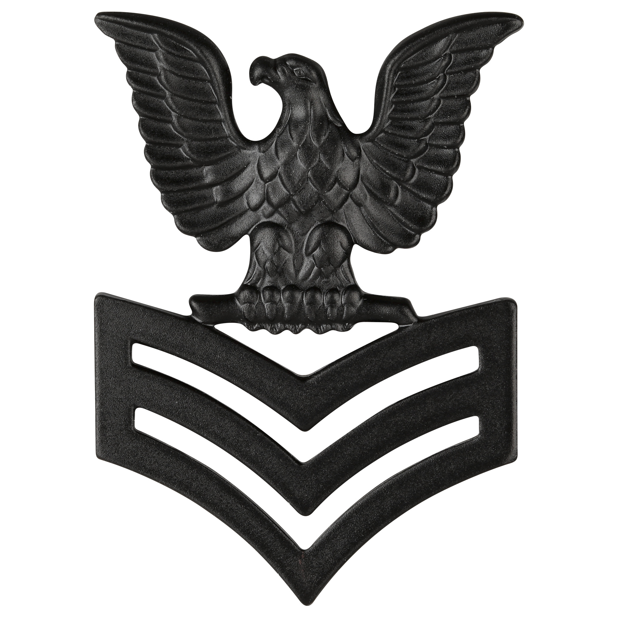 Navy Cap Device: E6 Petty Officer First Class - Black Metal - Walmart.com