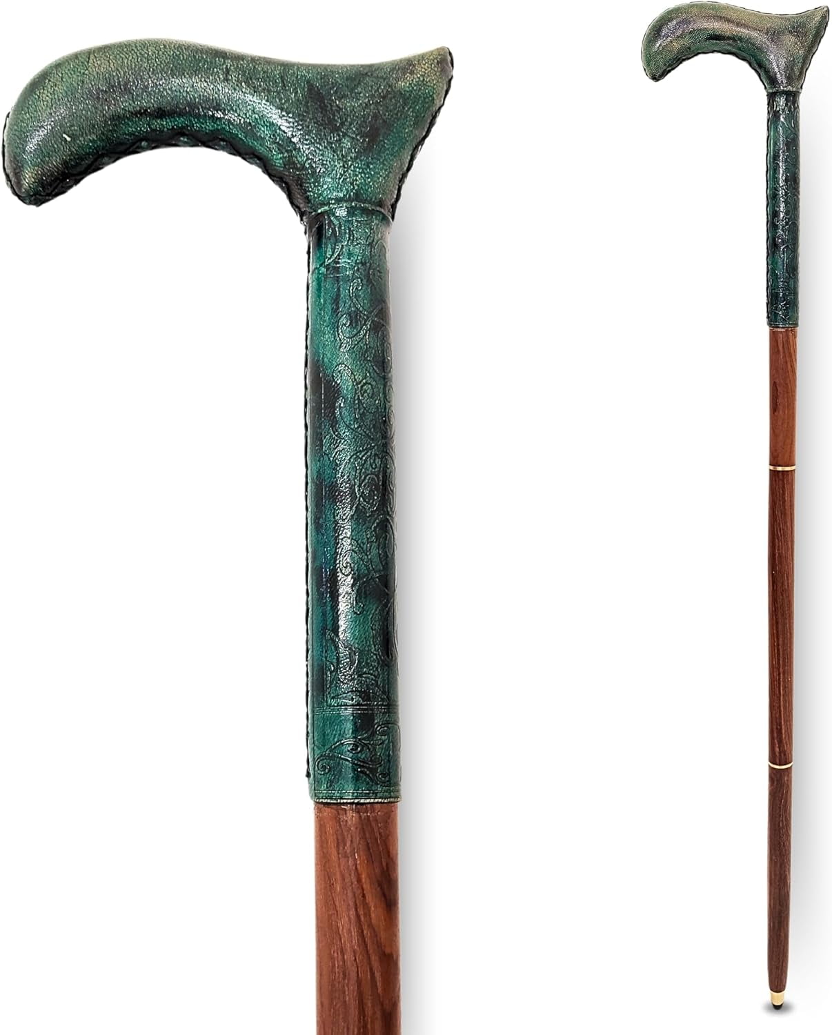 Navy Collection Handcrafted Wooden Walking Cane with Foldable Design ...