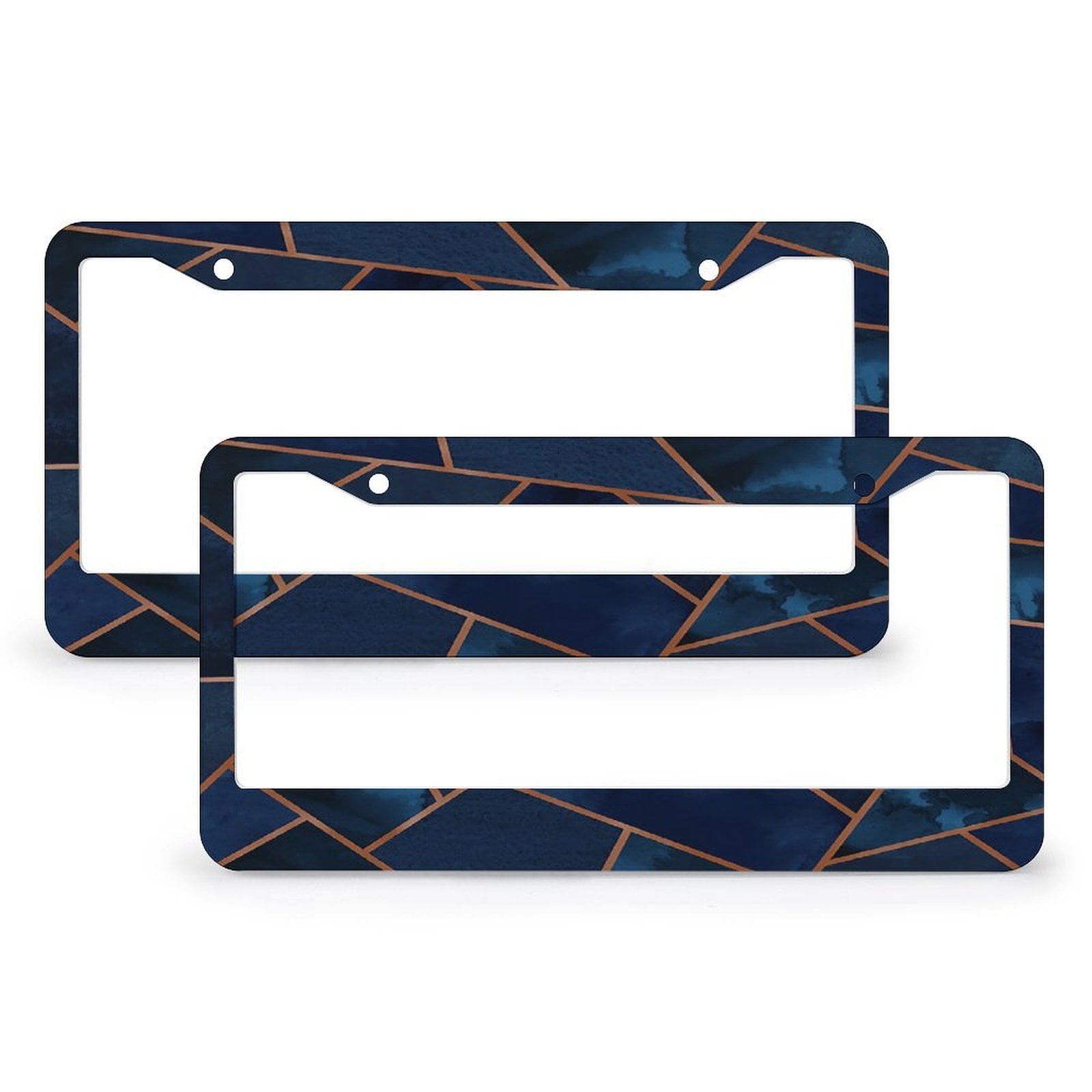 Navy Copper Geo License Plate Frame 2 Pack Universal Us Car Plate ...